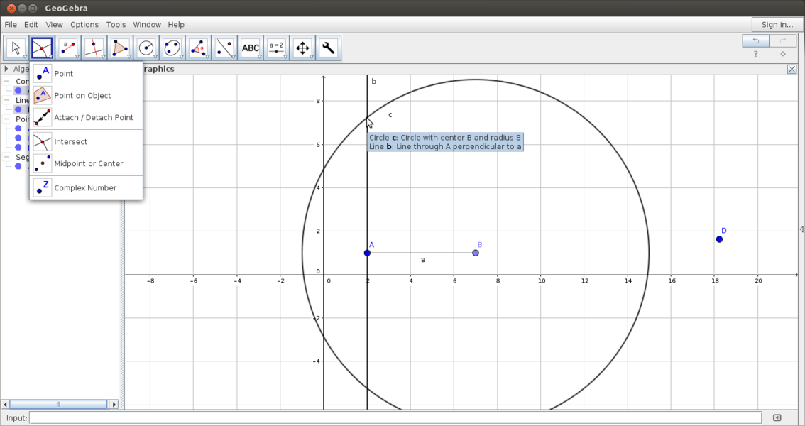 Learn creating a construction with Geogebra - Open Educational Resources