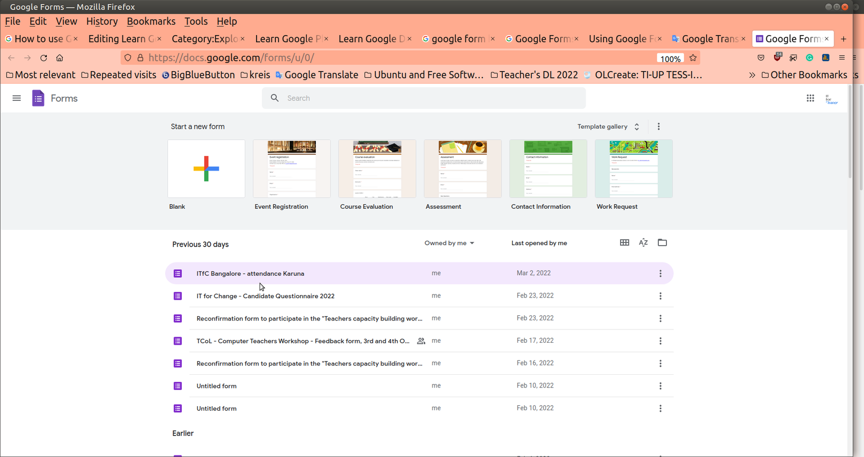 Learn Google Form - Open Educational Resources